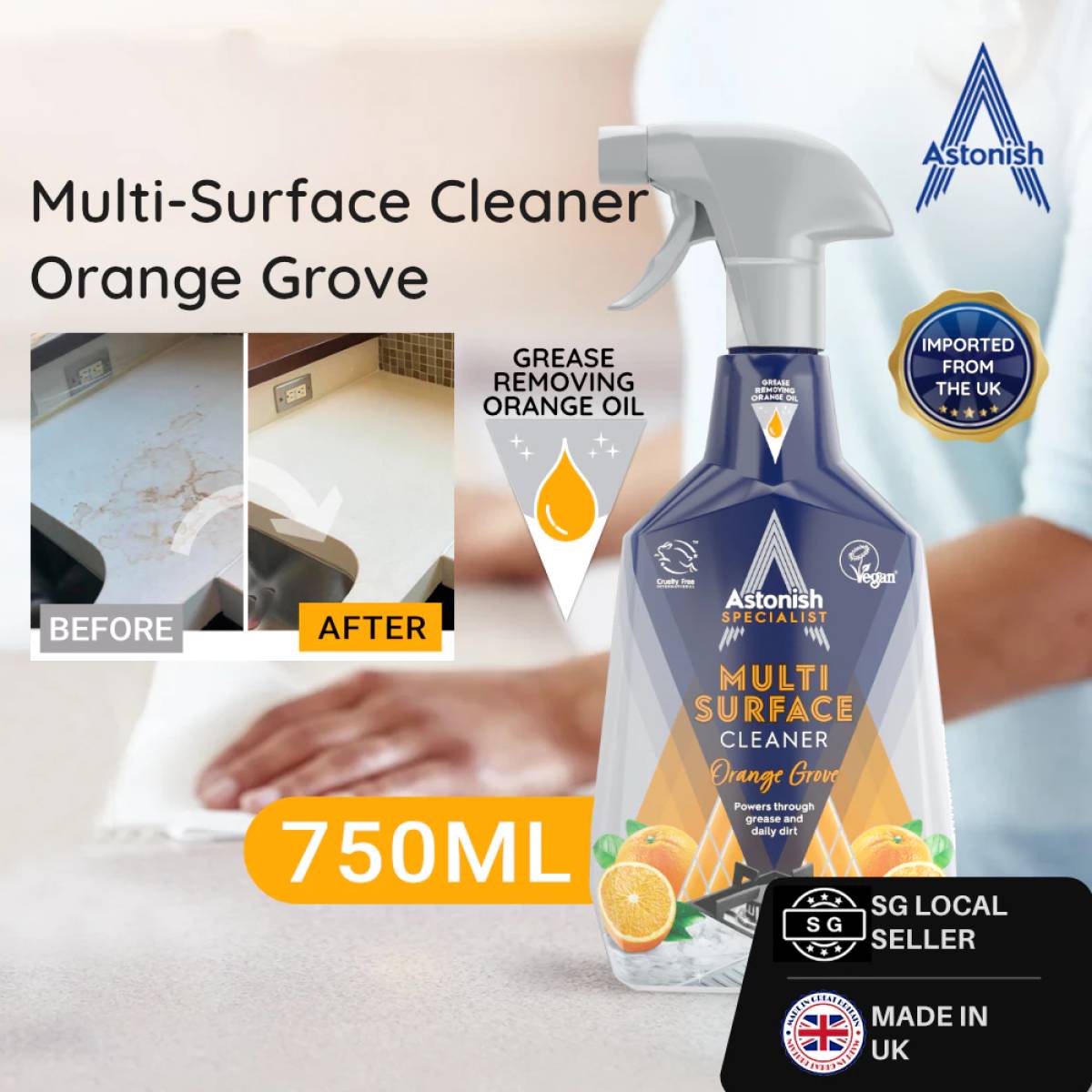 Astonish Specialist C6790 Multi-Surface Cleaner Orange Grove 750ml
